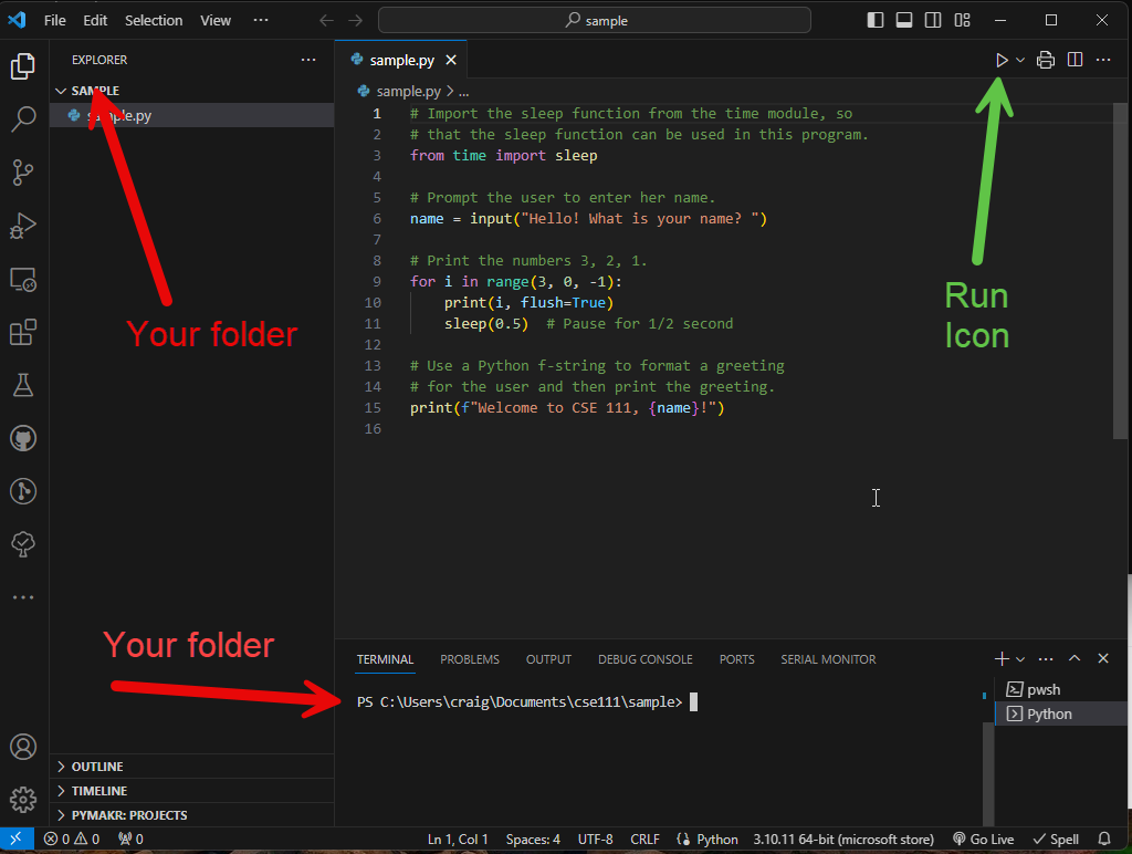 CSE 111 | Course Setup