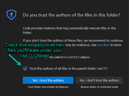 CSE 111 | Course Setup